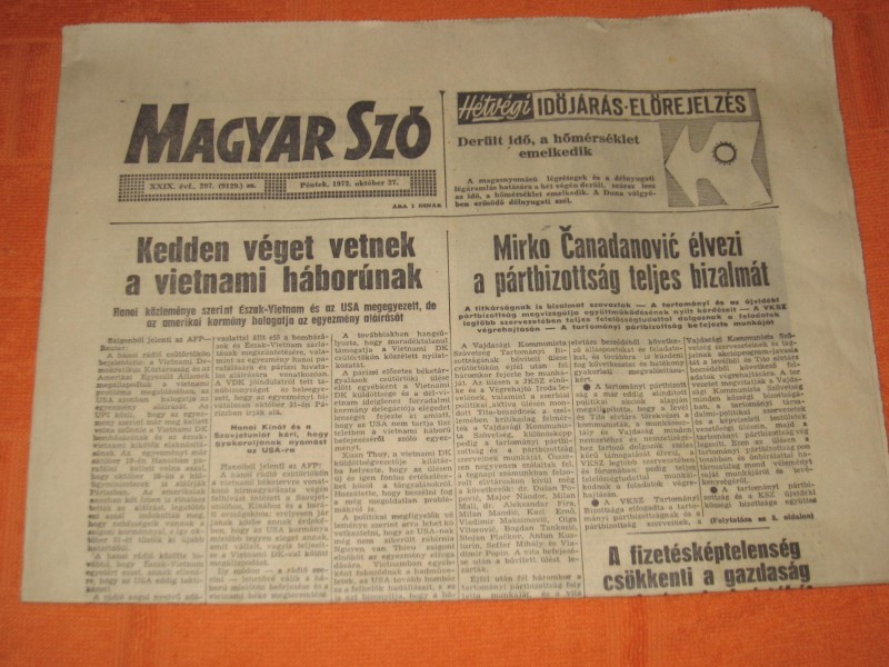 Magyar szo iz 1972. godine. RETKO!!!