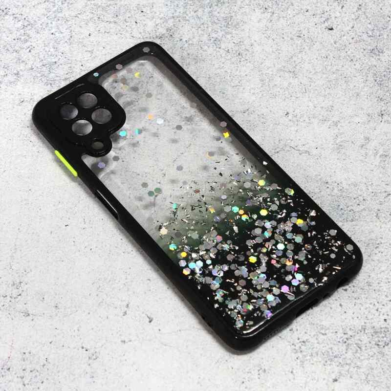 Maska Frame Glitter za Samsung A22 crna