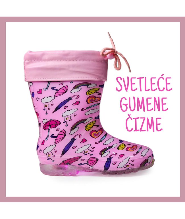 SVETLEĆE GUMENE ČIZME - UMBRELLA