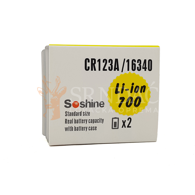 Soshine CR123A punjiva baterija 700mAh Li-Ion
