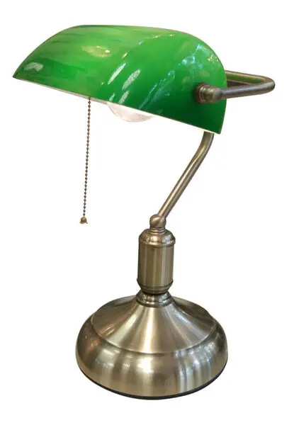 Stona lampa bankarka 8295, Zelena