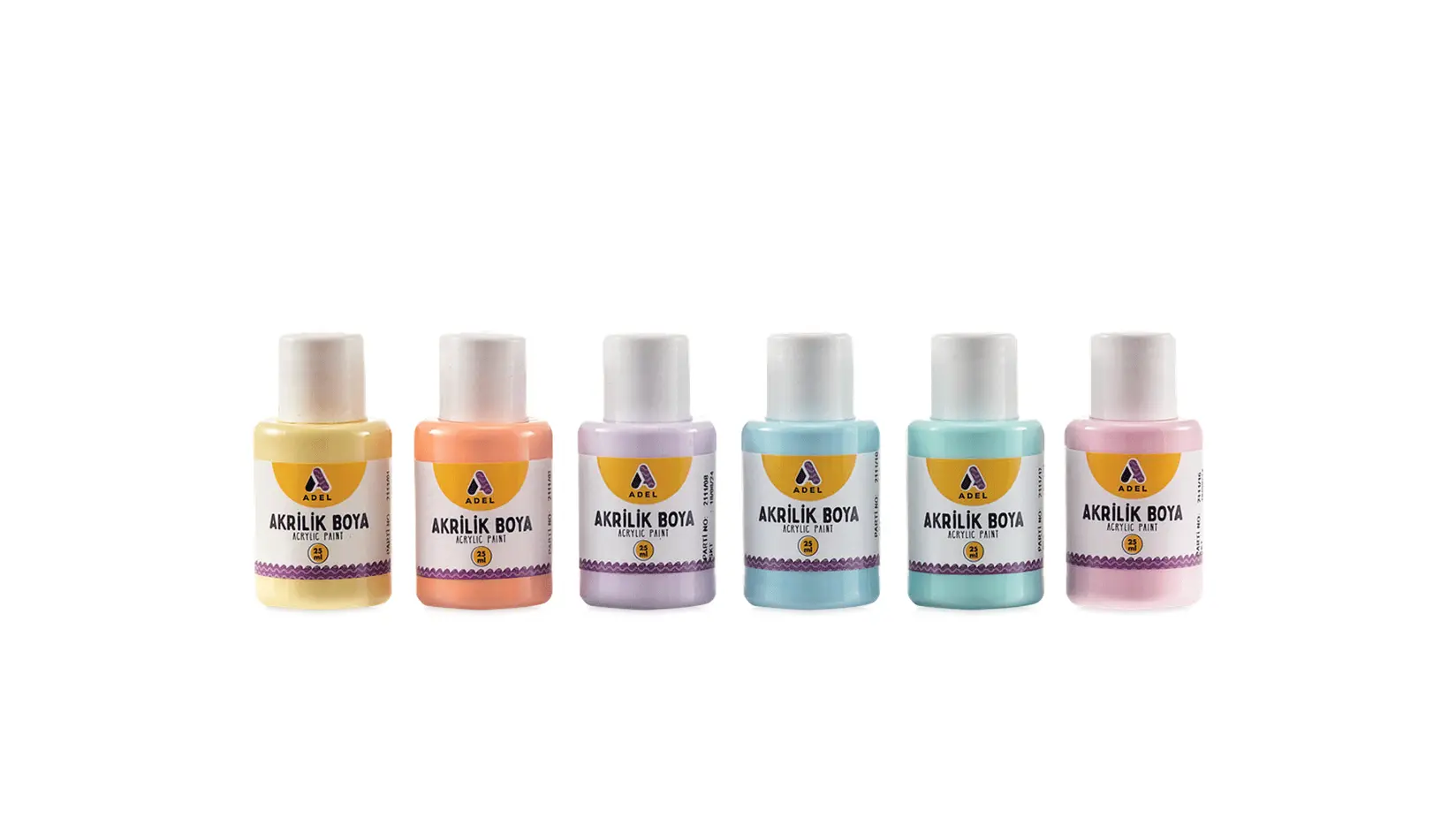 ADEL Akrilne boje Pastel Colors set 25ml 6/1