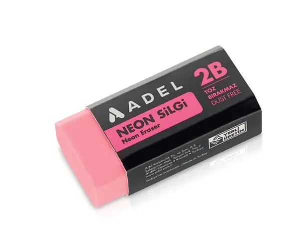 ADEL Gumica za brisanje Neon Dust Free roze