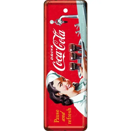 NOSTALGIC ART Metalni obeleživač Coca-Cola - Waitress