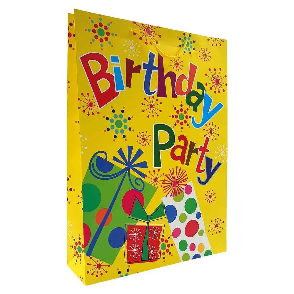 EUREKA Ukrasna kesa Jumbo Party yellow 33x45x10 cm