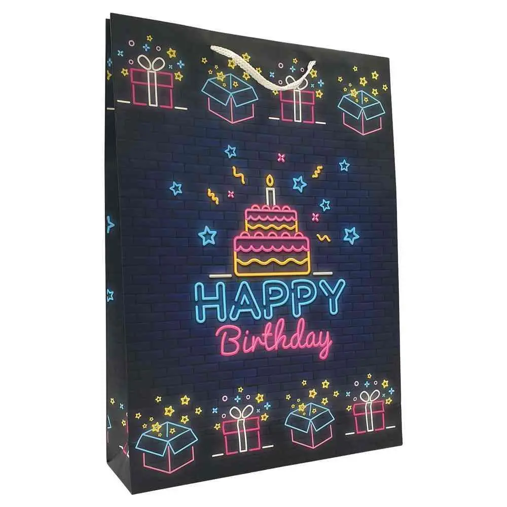 EUREKA Ukrasna kesa Jumbo B-day Neon 33x45x10 cm