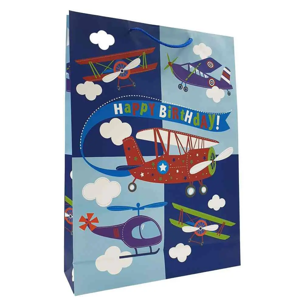 EUREKA Ukrasna kesa Jumbo Birthday planes 33x45x10 cm