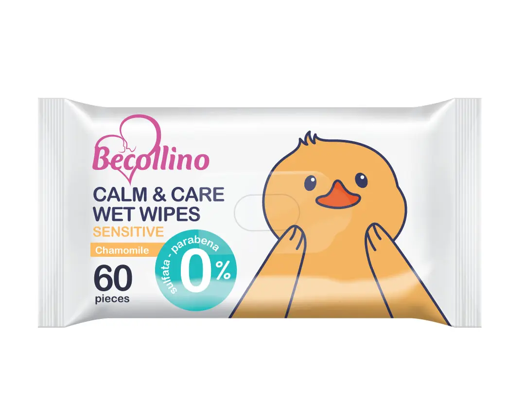 BECOLLINO Vlažne maramice Calm&Care Sensitive 60/1