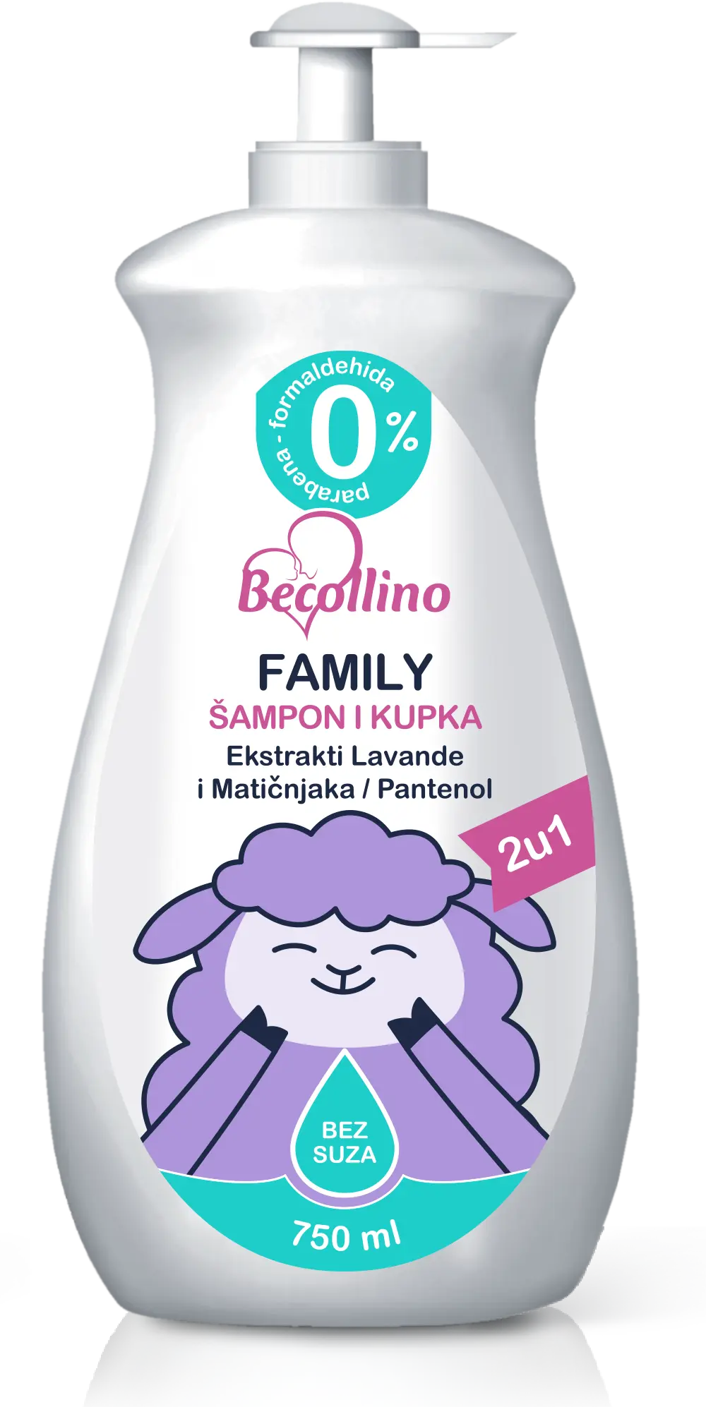 BECOLLINO Family šampon i kupka 2u1 750ml