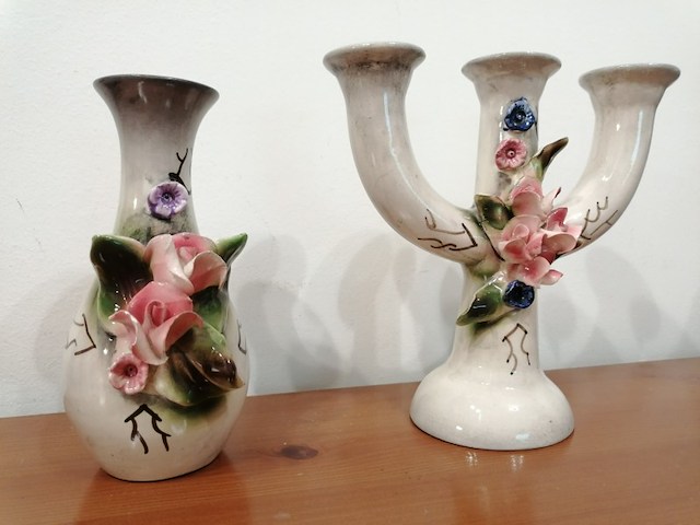 Stara vaza i svećnjak