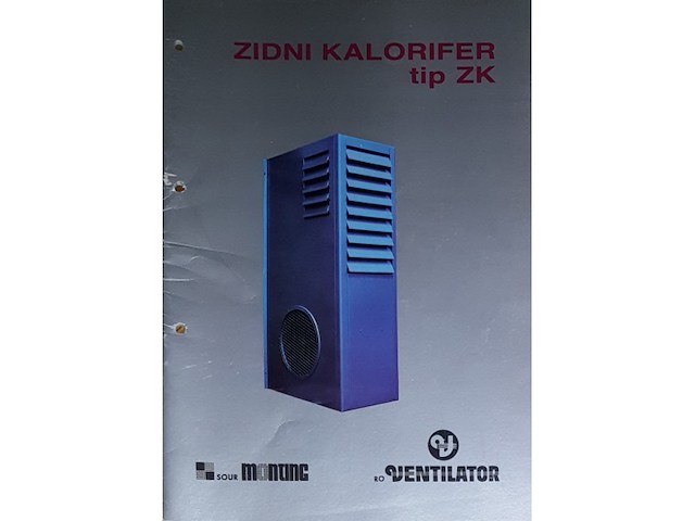 Brošura Zidnu Kalolifer `VENTILATOR` Zagreb Jugoslavija