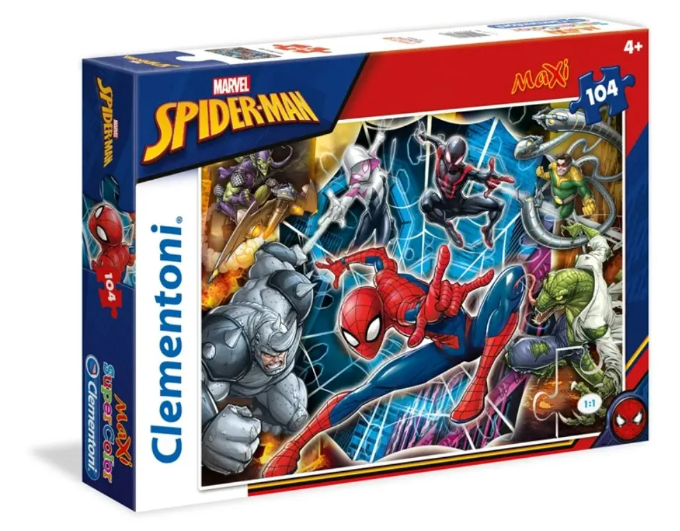 CLEMENTONI Puzzle 104 dela Maxi Spiderman