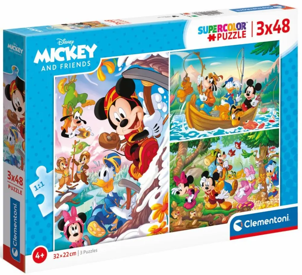 CLEMENTONI Puzzle Mickey and Friends 3/1