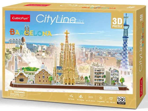 CUBIC FUN Puzzle 3D City Line Barcelona