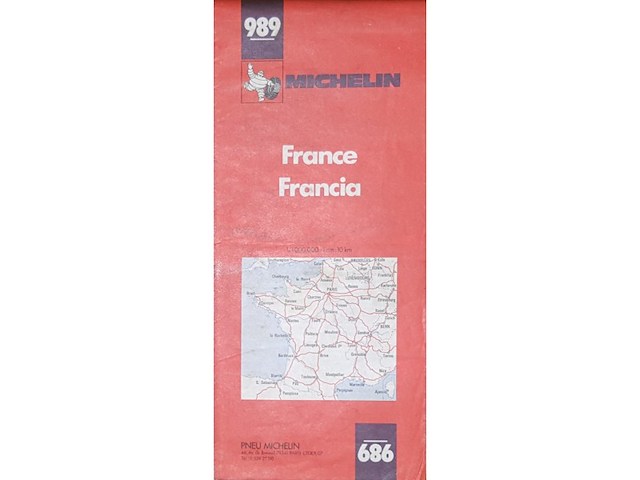 Auto Karta Francuske `Michelin`