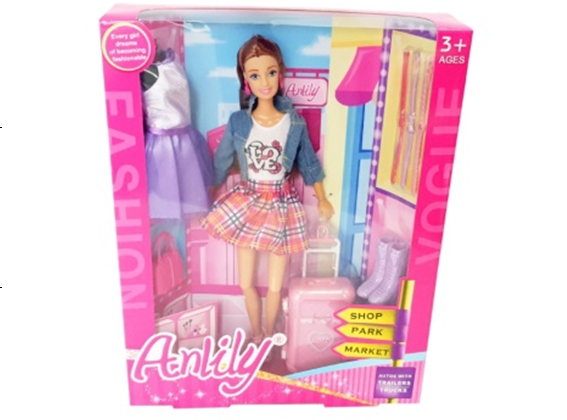 ANLILY lutka sa koferom SET