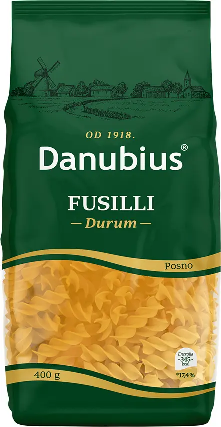 DANUBIUS Testenina Fusilli 400g