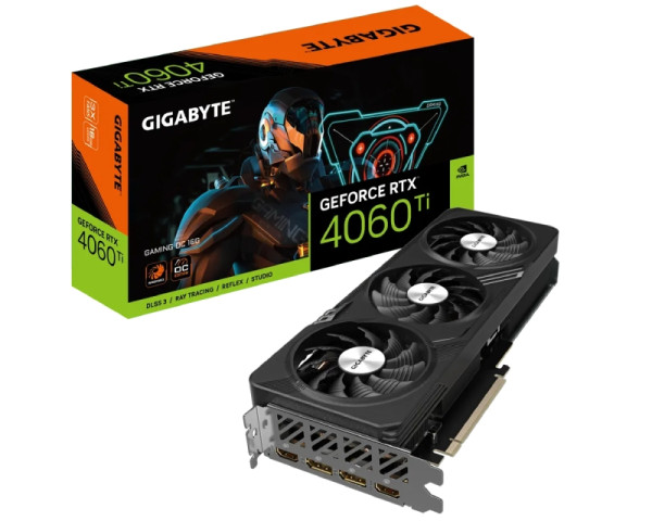 GIGABYTE nVidia GeForce RTX 4060 Ti 16GB 128bit GV-N406TGAMING OC-16GD