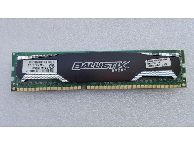 4Gb DDR3 1600MHz Crucial Ballistix Gejmer XMP profil