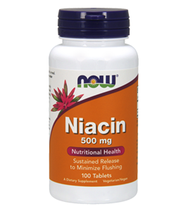 Now Niacin 500mg
Now Foods Niacin 500mg