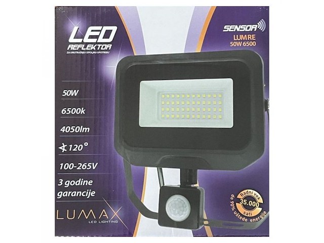 Led reflektor lumre-50w 6500k 4050lm sensor