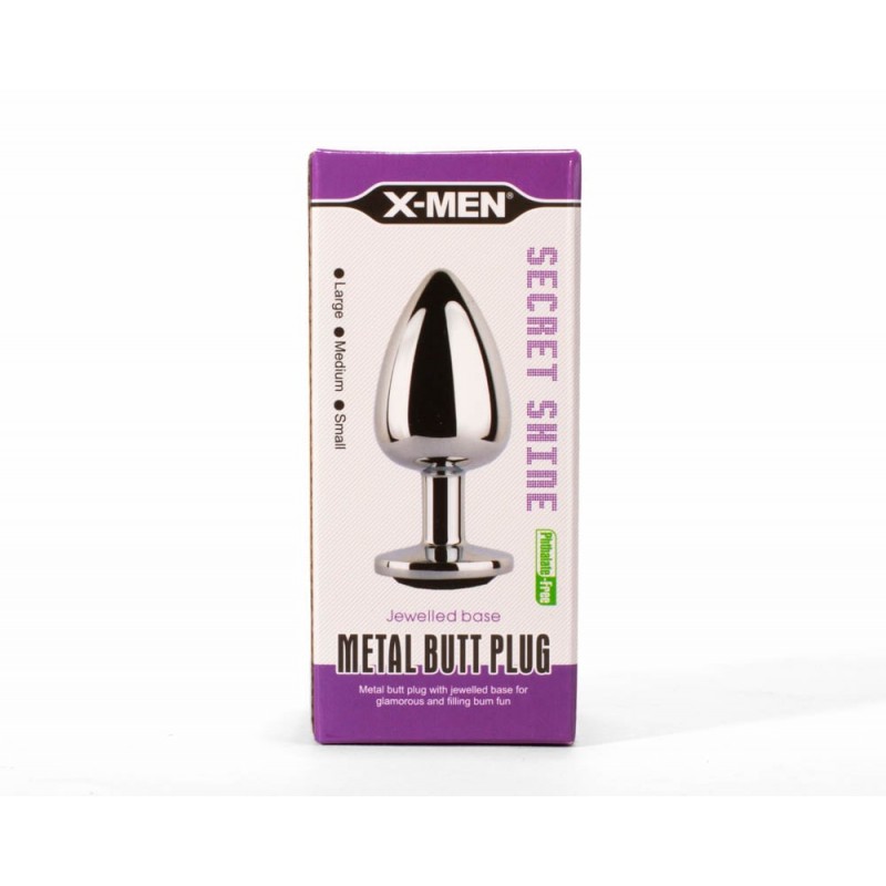 X-MEN Metal Butt Plug Black M XMEN000133 / 6699