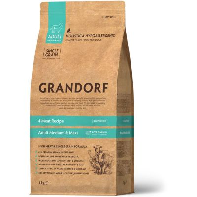 Grandorf Dog Adult Medium & Maxi Breeds 4 Vrste Mesa 1kg