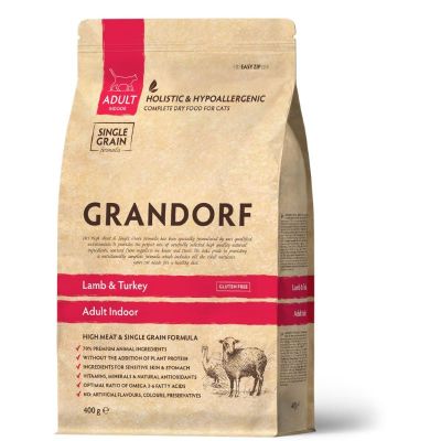 Grandorf Cat Adult Indoor Jagnjetina & Ćuretina 400g