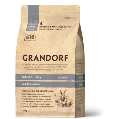 Grandorf Cat Adult Sterilized Zečetina & Ćuretina 400g