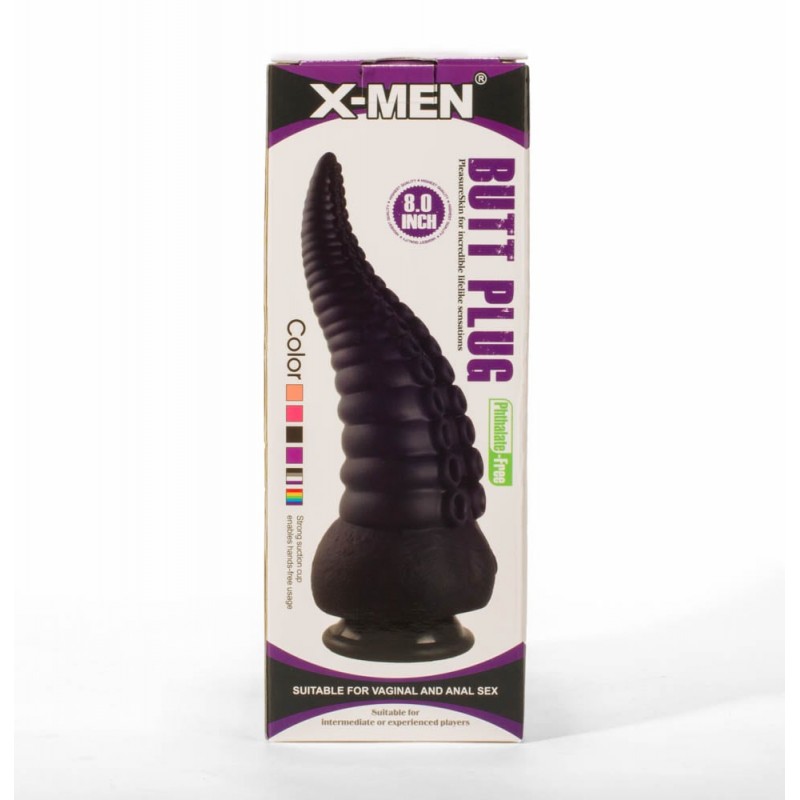 X-MEN 8" Butt Plug Black XMEN000097 / 7335