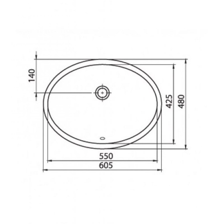 LAVABO 55X43 PODGRADNI 70100