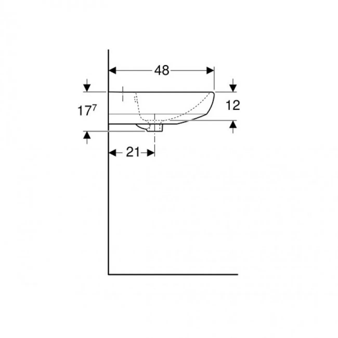 LAVABO 60X48 GEBERIT SELNOVA