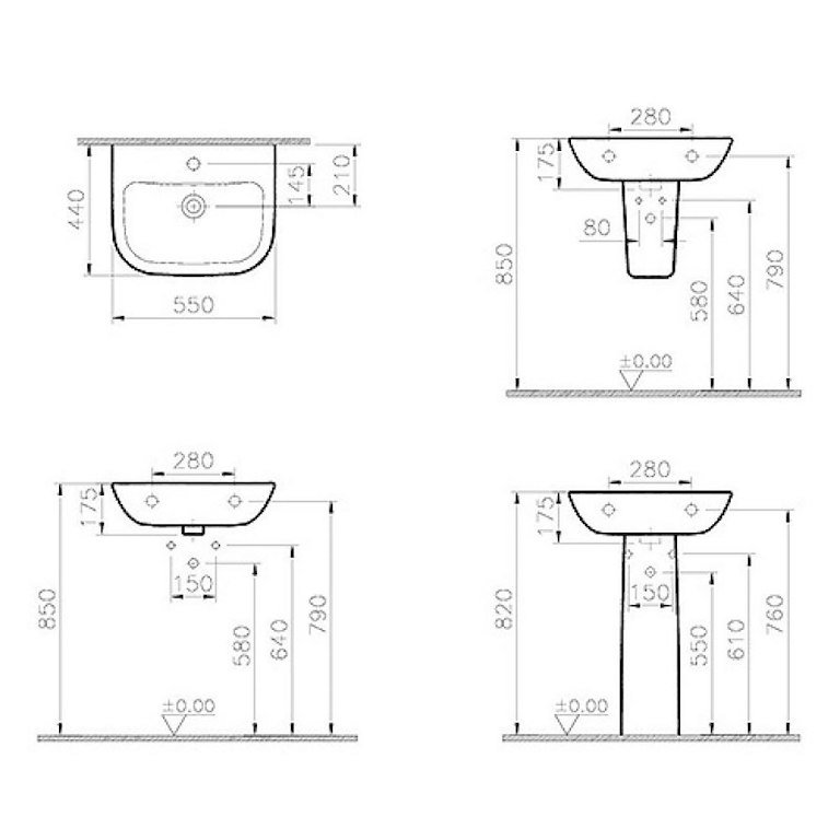 LAVABO 55 VITRA S20