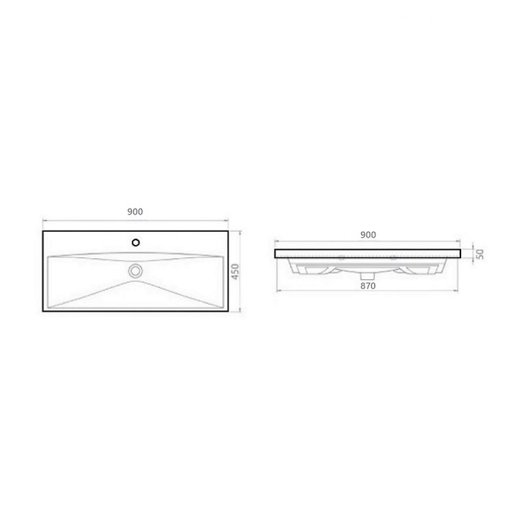 LAVABO 90x45 ELITE 32300 U