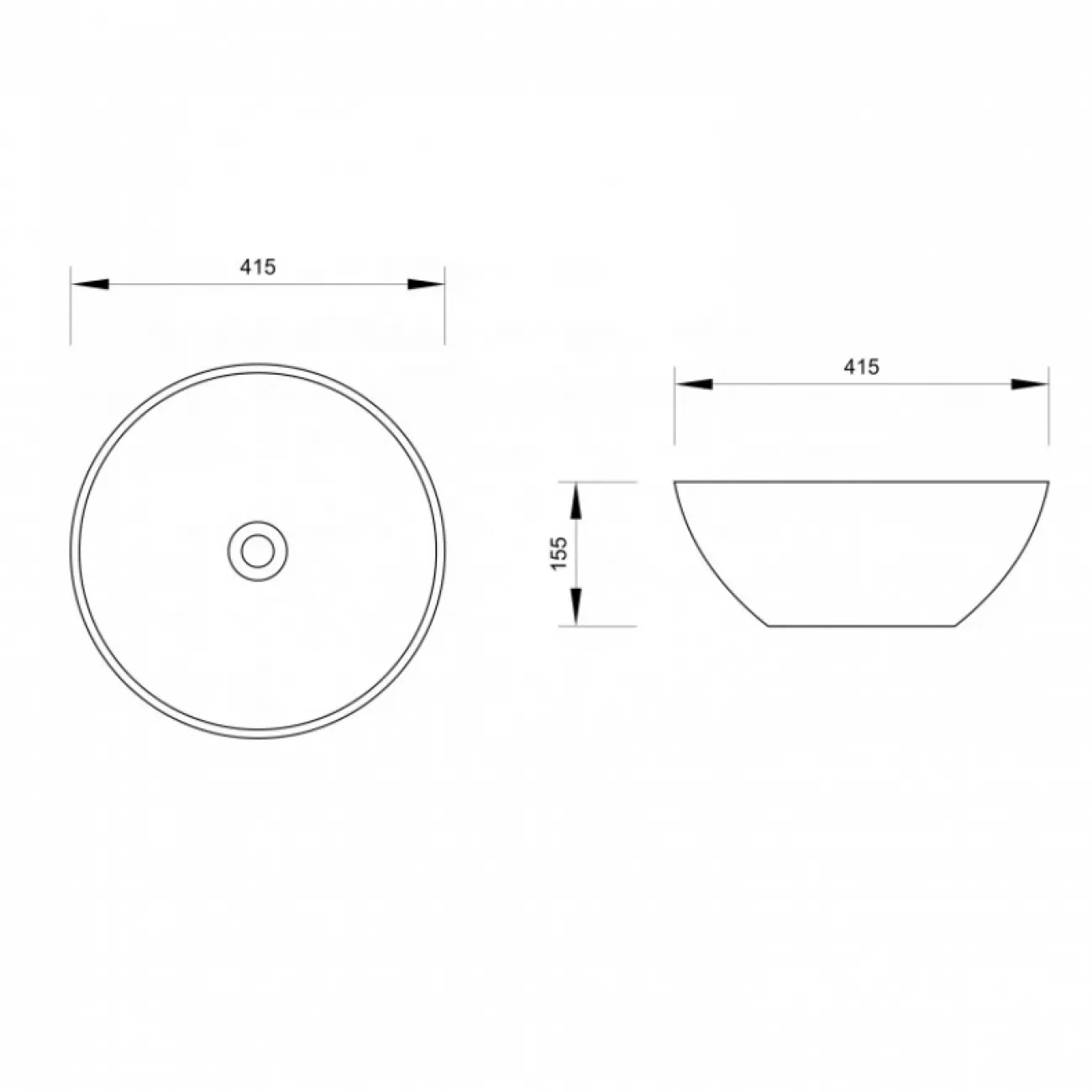 LAVABO 415x155 BELI MAT