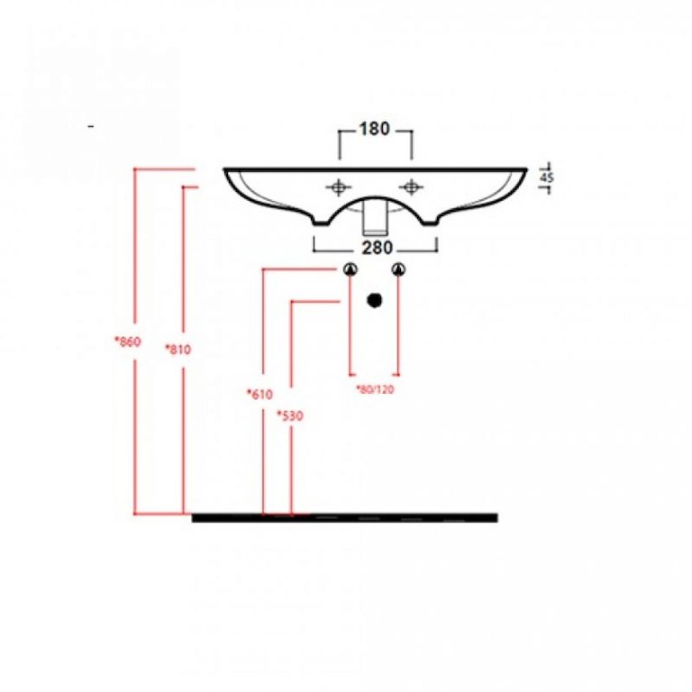 LAVABO 75X45 OLYMPIA CLEAR