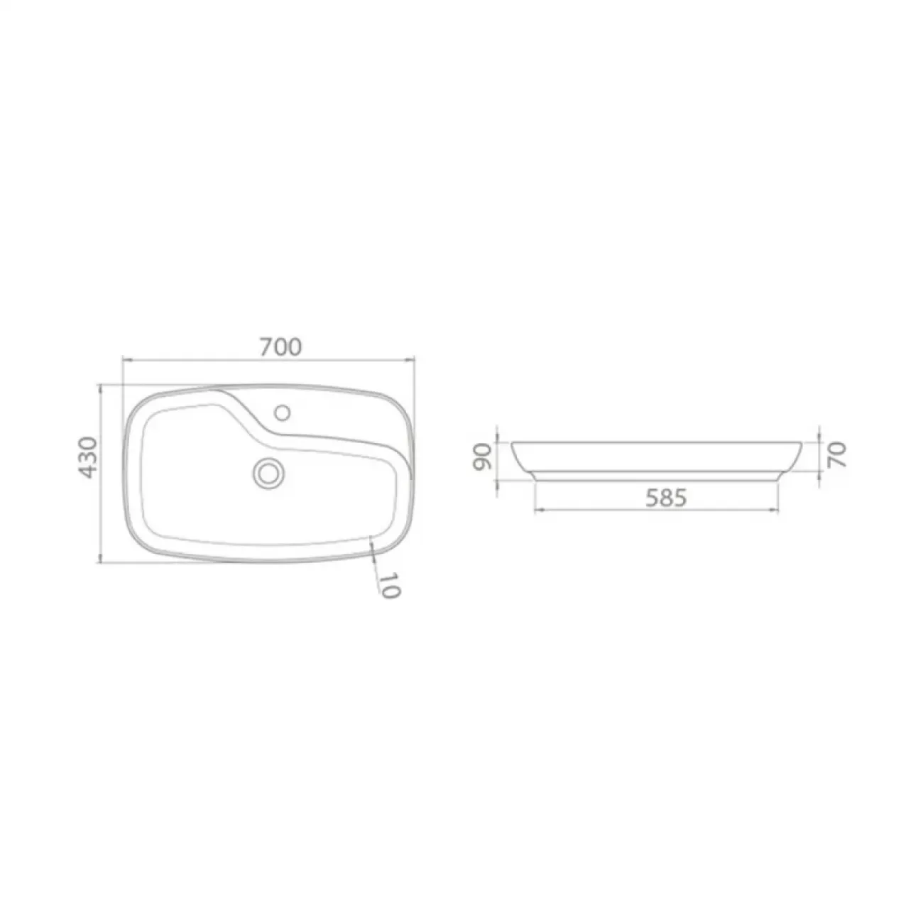 LAVABO 70X43 NOVA 74400 U