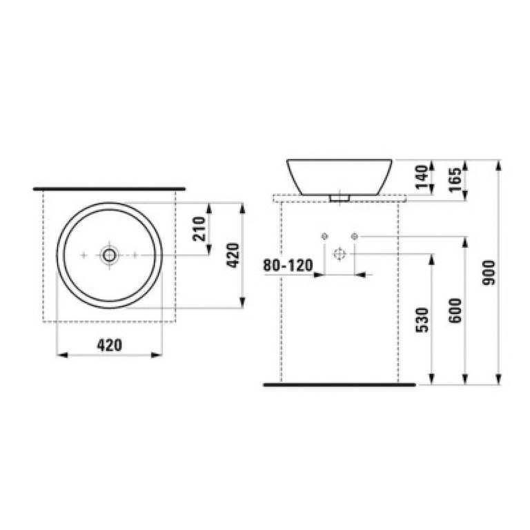 LAVABO F42 LAUFEN PRO B NADGADNI