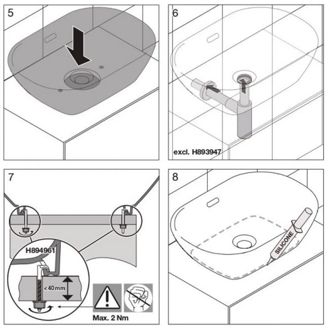 LAVABO 50X36 LAUFEN LUA NADGRADNI