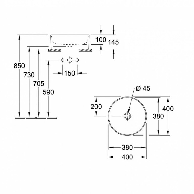 LAVABO F40 V&B COLLARO