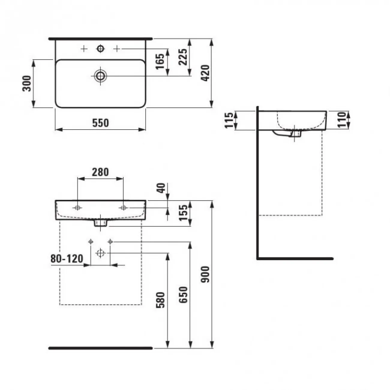 LAVABO 65 LAUFEN VAL PRELIV