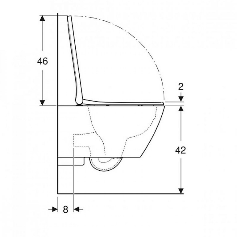 WC ŠOLJA GEBERIT SMYLE SQUARE SET