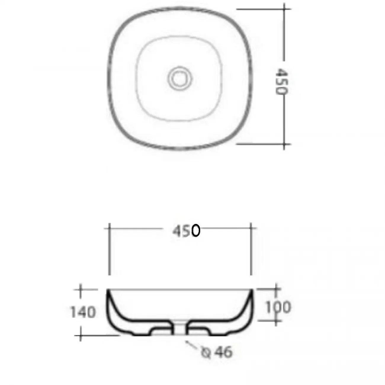 LAVABO 45 METAMORFOSI QUADRO