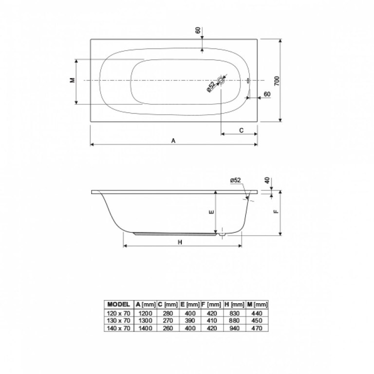 KADA 140x70 KORANA AQUAESTIL