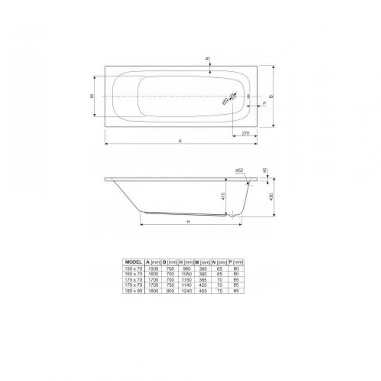 KADA 180X80 KORANA AQUAESTIL