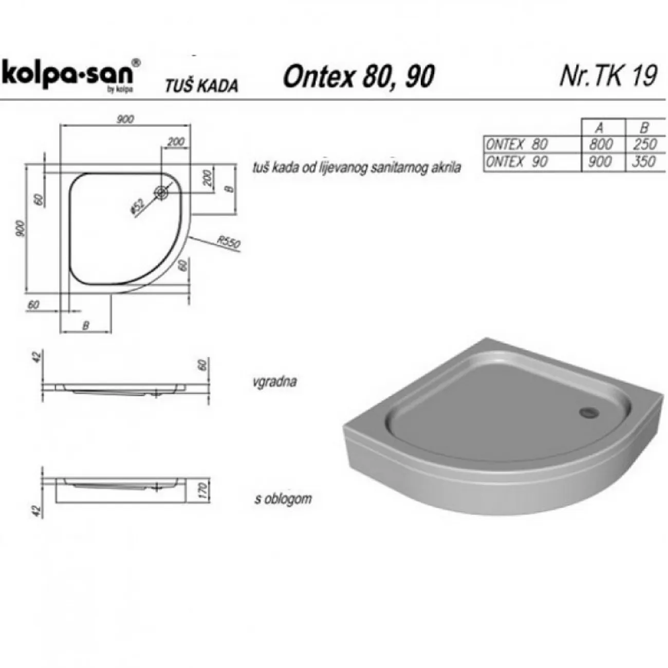 TUS KADA R80/O ONTEX