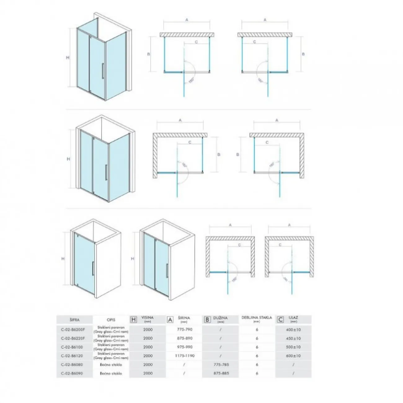 PARAVAN PIVOT 100 6mm MAT CRN