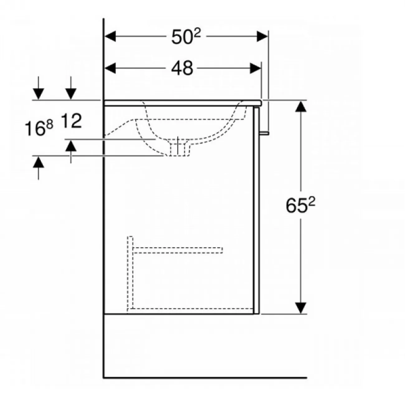 GEBERIT SQUARE ORMARIĆ 55 L/V