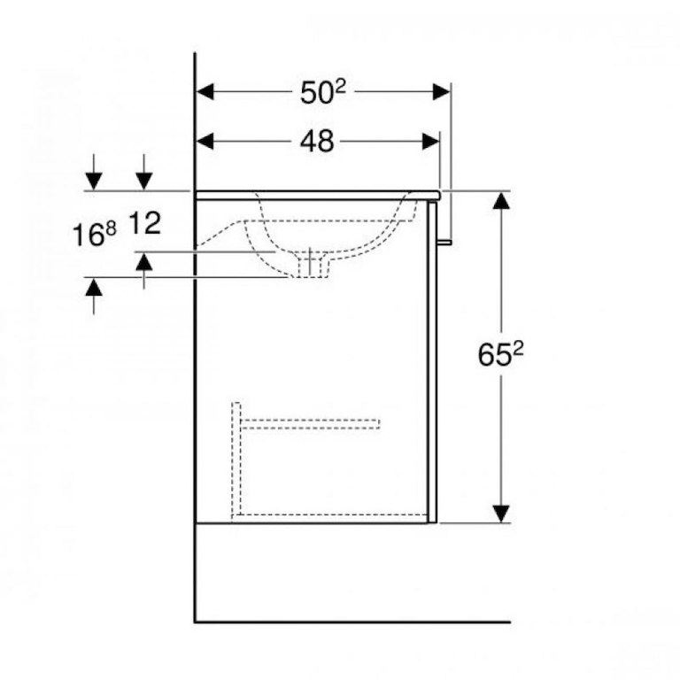 GEBERIT SQUARE ORMARIĆ 80 L/V