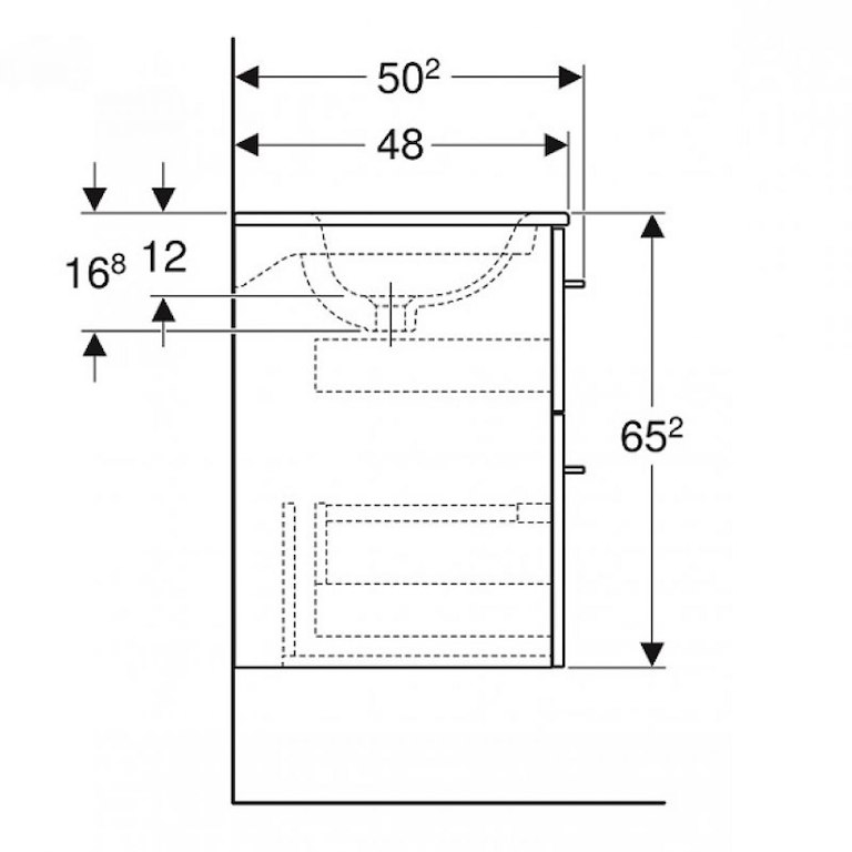 GEBERIT SQUERE ORMARIĆ 55 LAVA